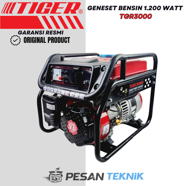 Jual Mesin genset bensin 1200watt generator set TIGER TGR3000 | Shopee ...