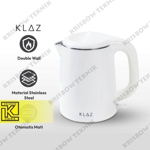 Jual Klaz 1 Ltr Teko Listrik Double Wall - Putih | Shopee Indonesia