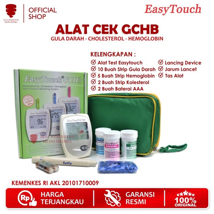 Jual Alat Easy Touch GCHb Easytouch Glukosa Cholestrol Hemoglobin GHC ...