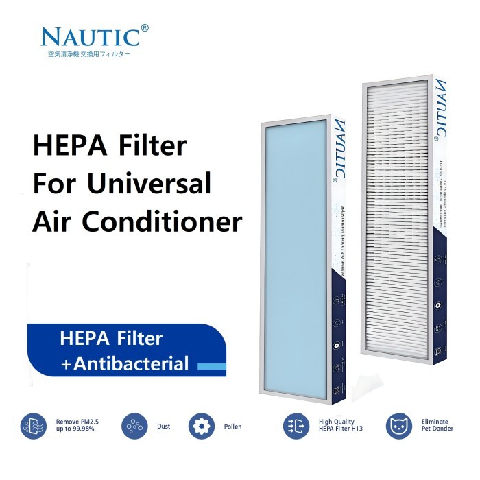 Jual Filter Air Conditioner Universal HEPA+Carbon Filter AC 1/2PK 1PK ...
