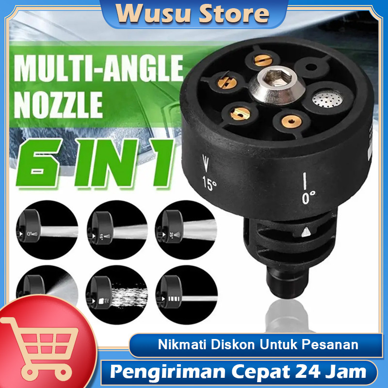 Jual Kepala Nozzle 6 IN 1 High Pressure Adjustable Nozzle Mesin Jet ...