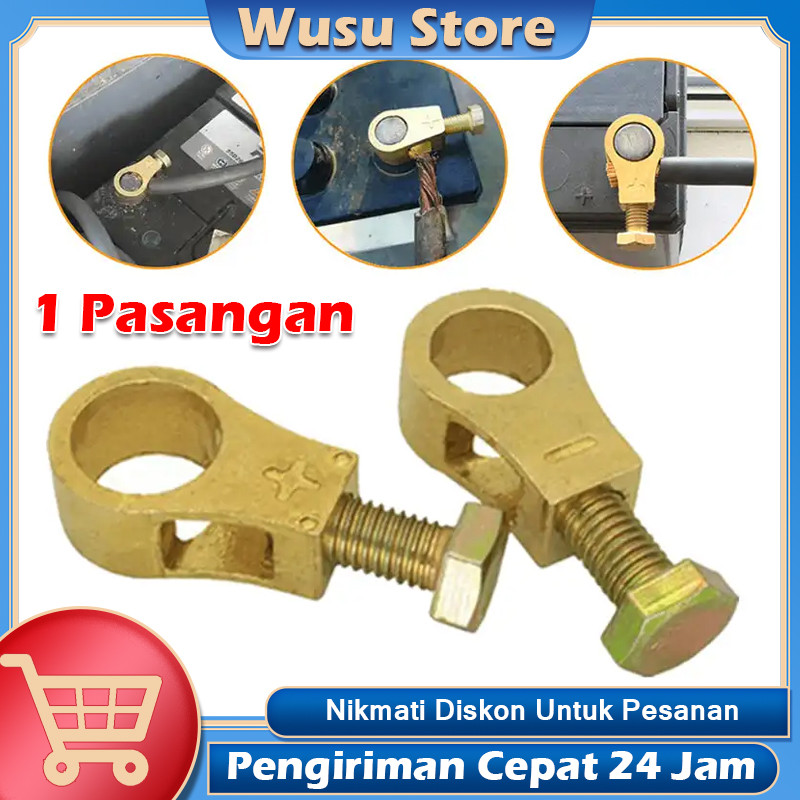 Jual 1Pasang Terminal Baterai Aki Mobil Adapter Konektor Jepit Aki ...
