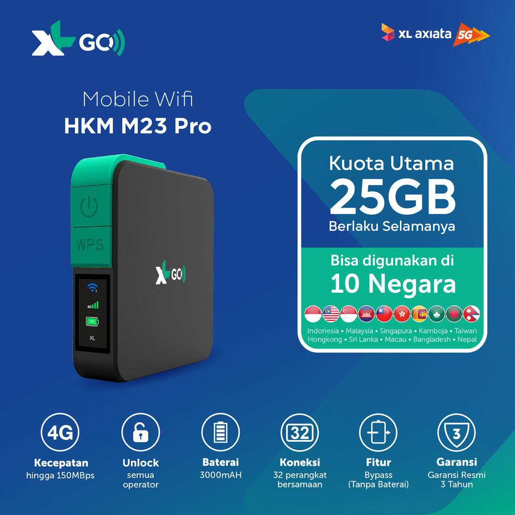 Jual Modem MIFI HKM M23 + XL GO 4G | Shopee Indonesia