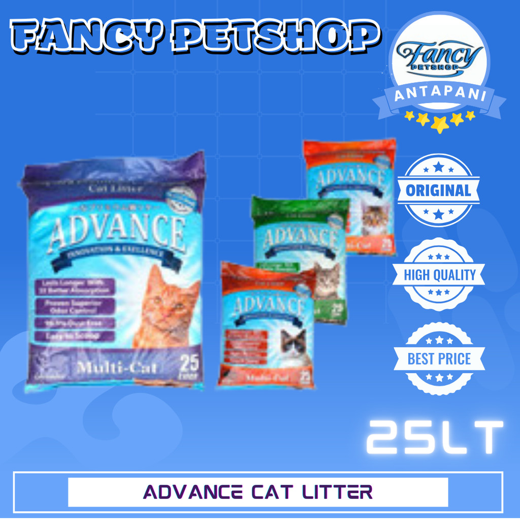 Jual pasir kucing gumpal wangi advance 25 liter | Shopee Indonesia