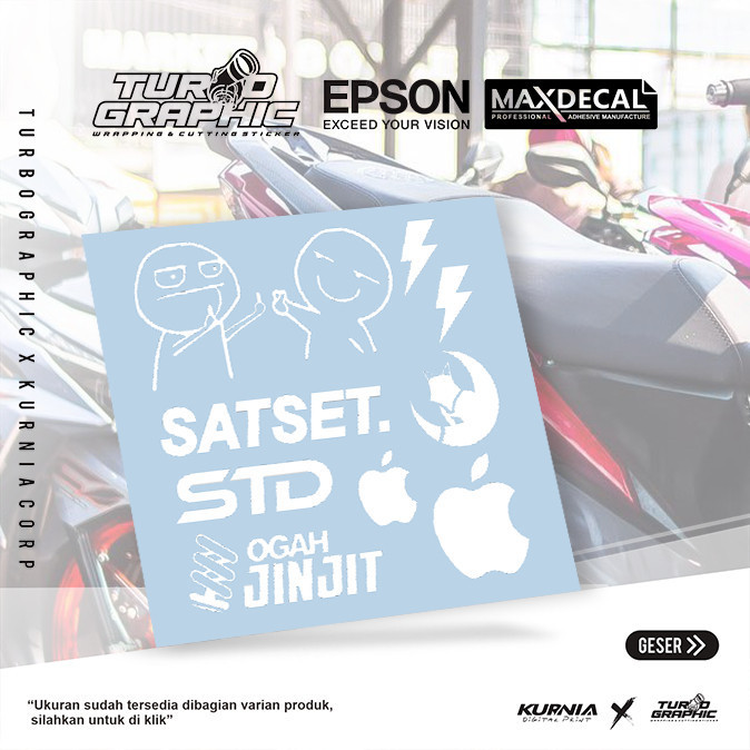 Jual Sticker Pack Paketan Viral V2 Isi 10 Petir Satset Whitefox Std ...