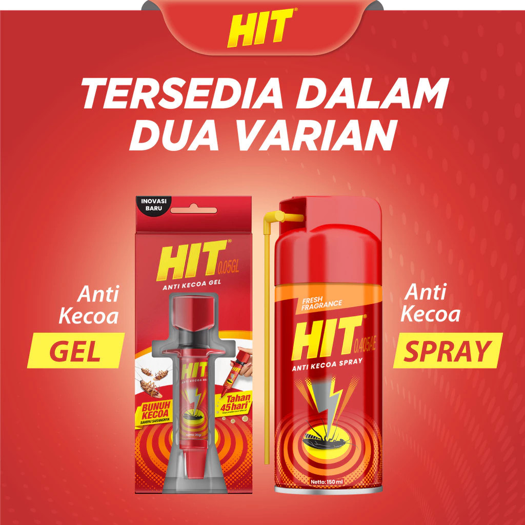 Jual hit anti kecoa spray & gel - 150ml & 20gr - aman terhadap ...