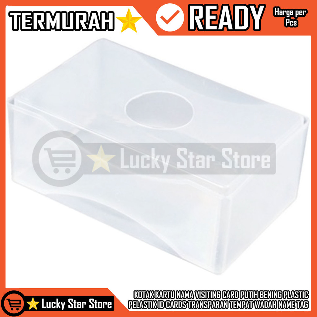 Jual ID Card Box Visiting Cards Putih Bening Transpara Tanda Pengenal ...