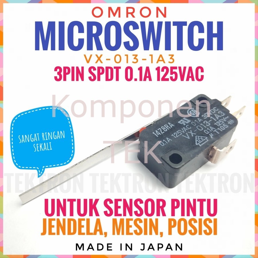 Jual OMRON Microswitch VX-013-1A3 Ringan 20N Micro Switch Pintu Jendela ORI | Shopee Indonesia