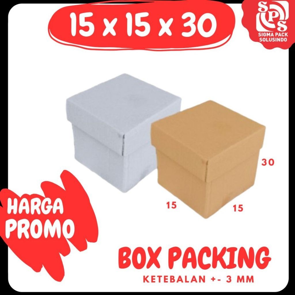 Jual Box Kado 15x15x30 / 15x15x20 / 15x15x10 (Set Top/Bot Heebe) Kardus ...