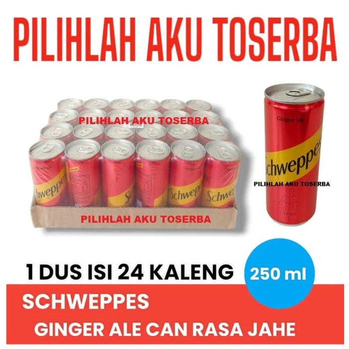 Jual Schweppes Tonic Water GINGER ALE DRINK Kaleng CAN 250 ml - ( HARGA ...