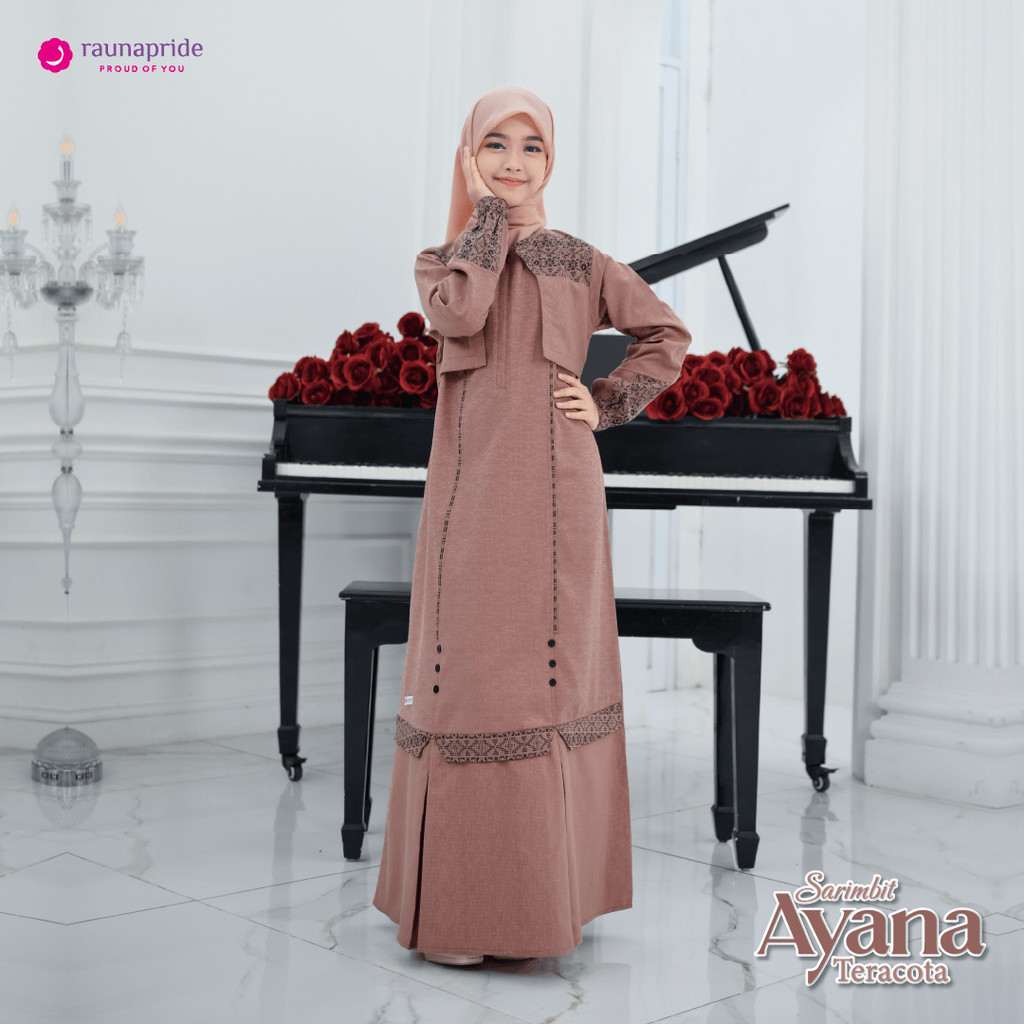 Jual Rauna Sarimbit Lebaran Keluarga Gamis Remaja Rrf Ayana Teracota ...