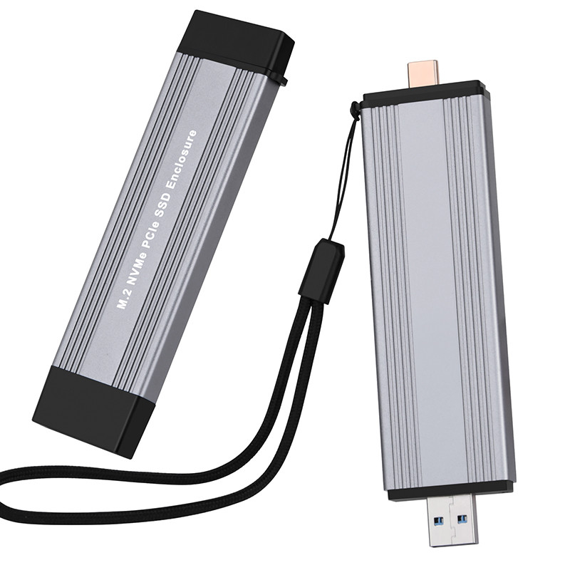 Jual M.2 NVME SSD Case External Enclosure USB3.1 Type-A + USB 3.2 Gen 2 ...