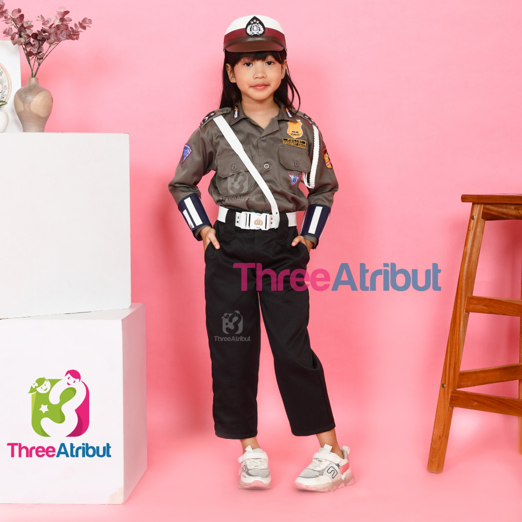 Jual Baju Polisi Cilik Polwantas Anak Perempuan Laki Laki Seragam ...