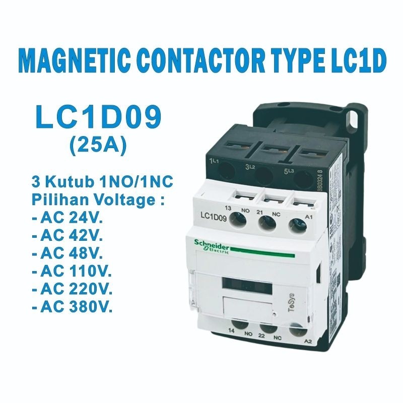 Jual Contactor Kontaktor LC1D09M7 BEST QUALITY. | Shopee Indonesia
