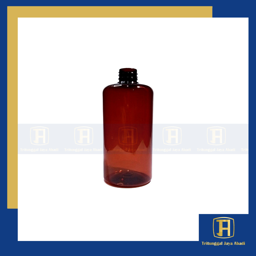 Jual Botol Boston Round 500ml Amber PET – Botol Cairan Kosmetik ...