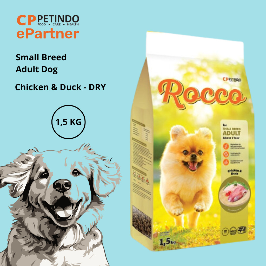 Jual CPPETINDO Rocco Chicken & Duck Small Breed Adult Dog Food 1,5 kg ...