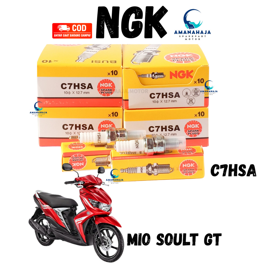 Jual ( GARANSI ) ORI (PAKET 10 PCS) BUSI C7HSA MIO GT | BUSI ORIGINAL ...