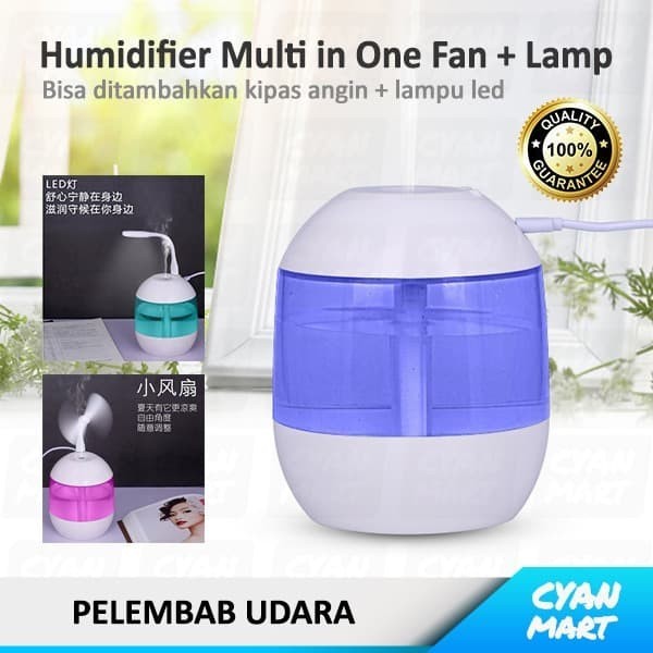 Jual Humidifier Pelembab Udara Multifungsi USB Kipas Angin Lampu LED ...