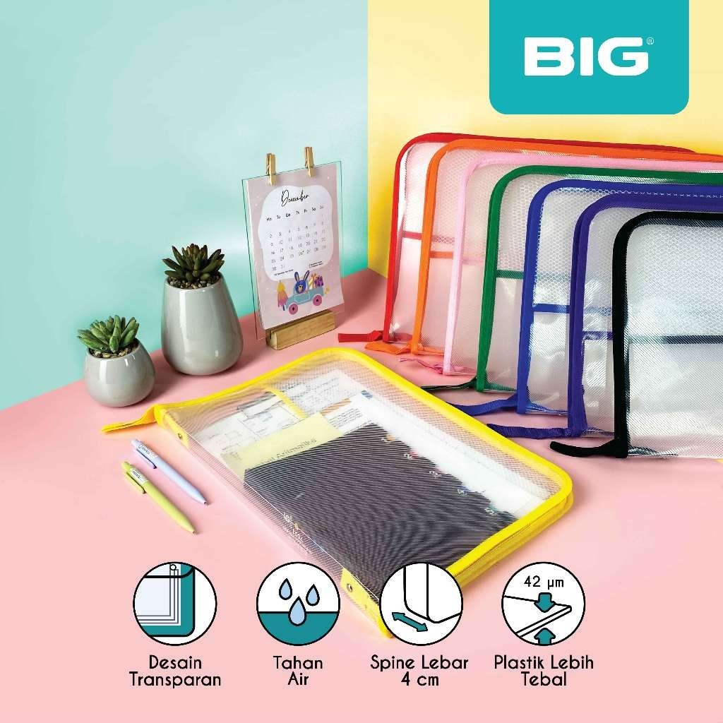 Jual BIG Tas Map/ Zipper Bag Transparant/ Map Plastik Zipper Bening ...