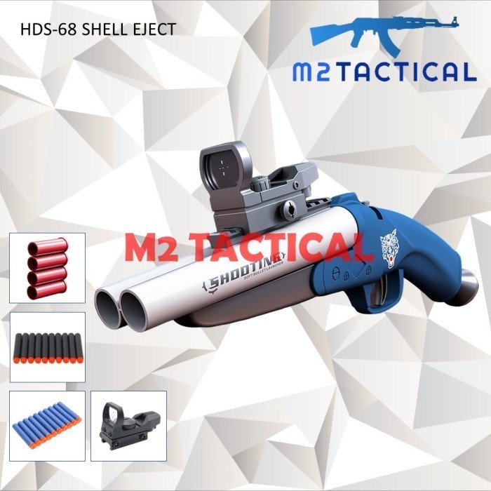 Jual HDS 68 Double Barrel Shotgun Shell Ejection Dart Blaster Kid ...