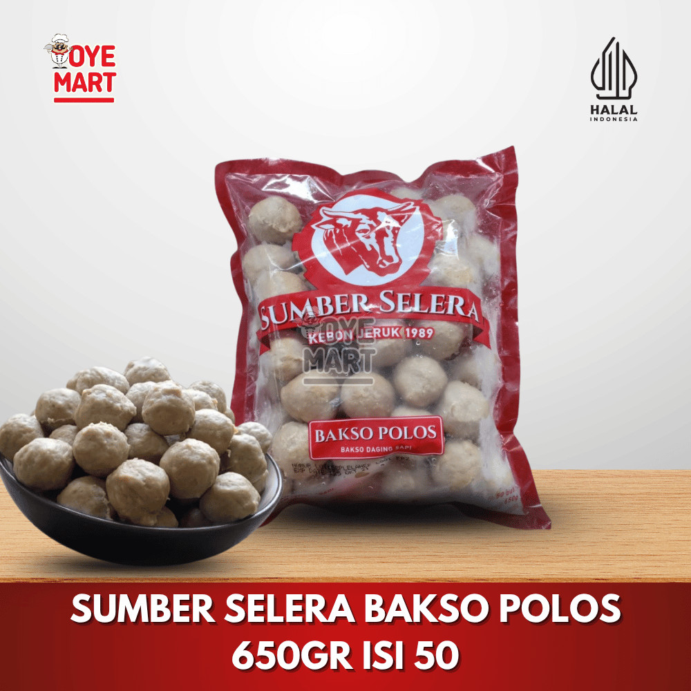 Jual SUMBER SELERA BAKSO POLOS 650GR ISI 50 / BAKSO SAPI | Shopee Indonesia