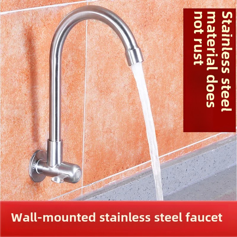 Jual Kitchen Sink Faucet SUS304 Stainless Steel Single Cold Dragon Head ...