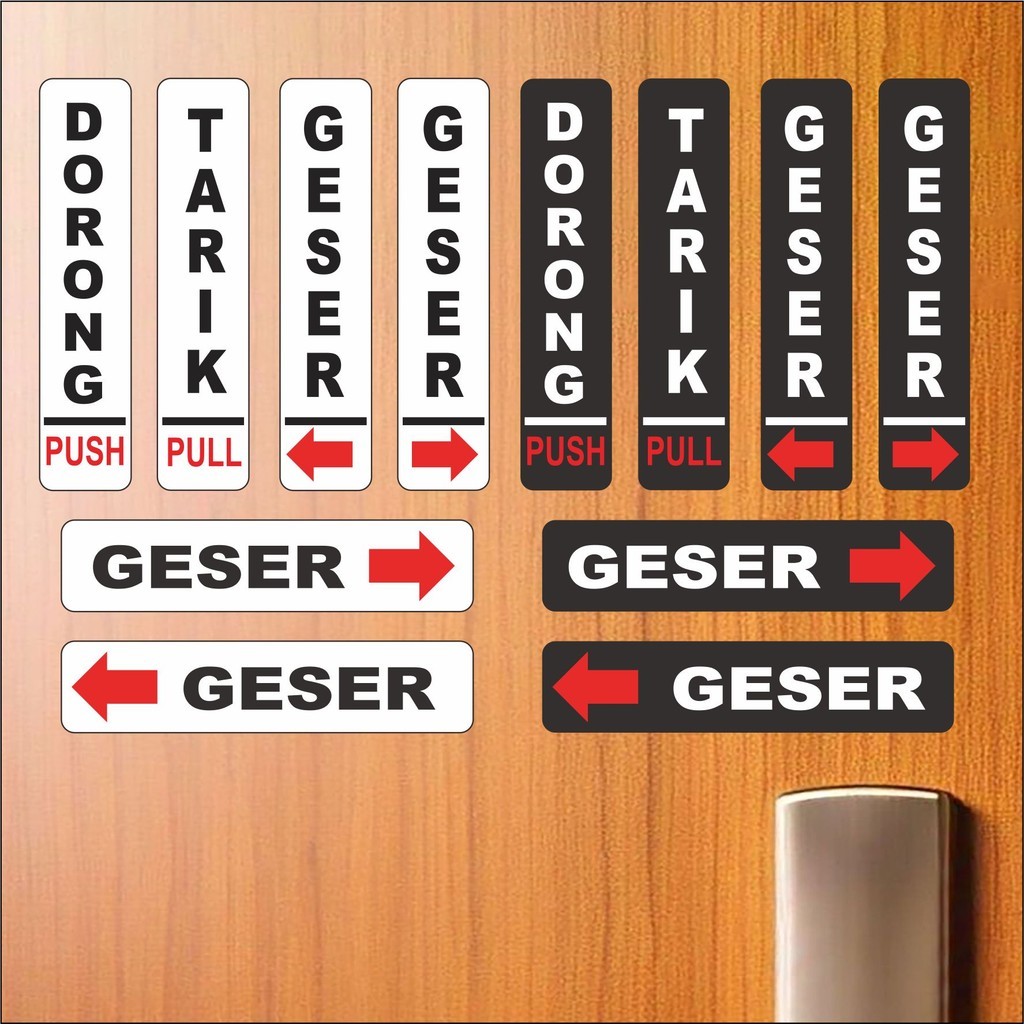 Jual ASO AKRILIK PINTU DORONG TARIK GESER/SIGN AKRILIK PUSH PULL SLIDE ...