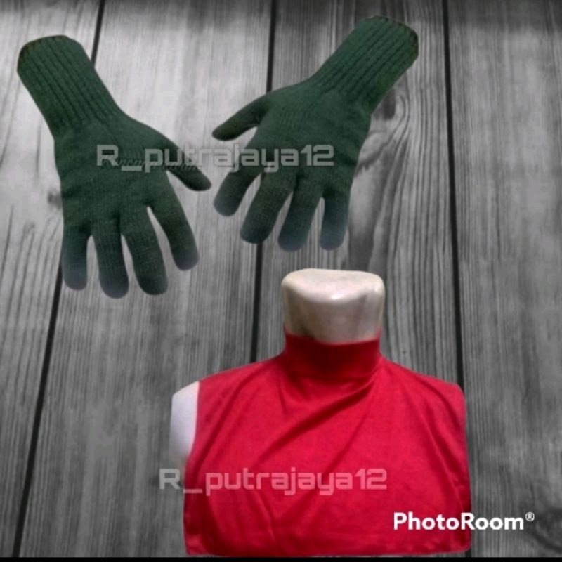 Jual syal merah+sarung tangan upacara 1psang/sscrab merah upacara ...