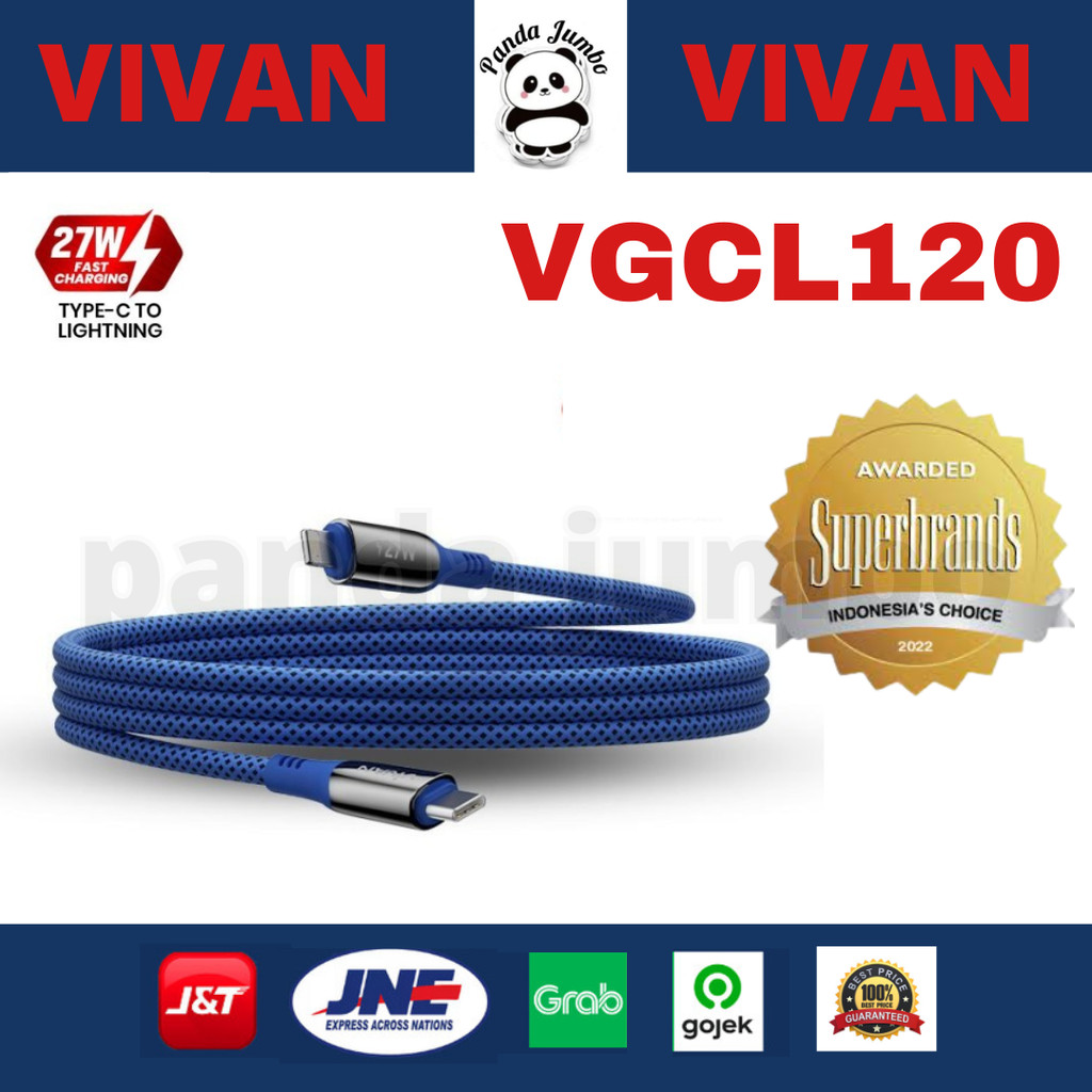 Jual VIVAN VGCC120 / VGCL120 Cable Data Kabel Fast Charging (PJ ...