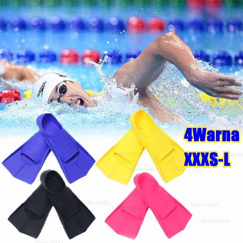 Jual Kaki Katak Warna Solid Silicone Fin Renang Diving Sepatu Renang Fin Diving Alat Bantu ...