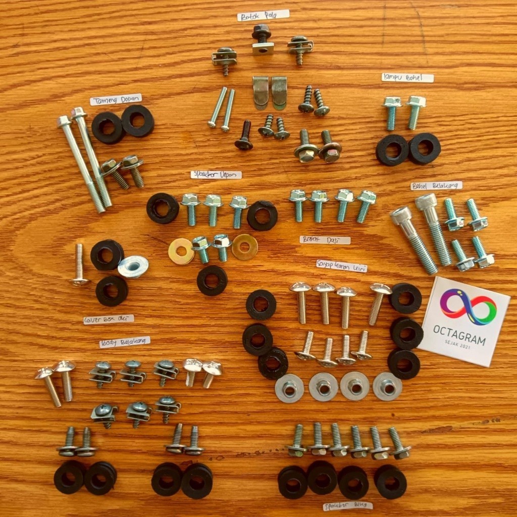 Jual Baut Body Yamaha Fizr Full Set/ Baut Body Motor Fizr dan Force ...