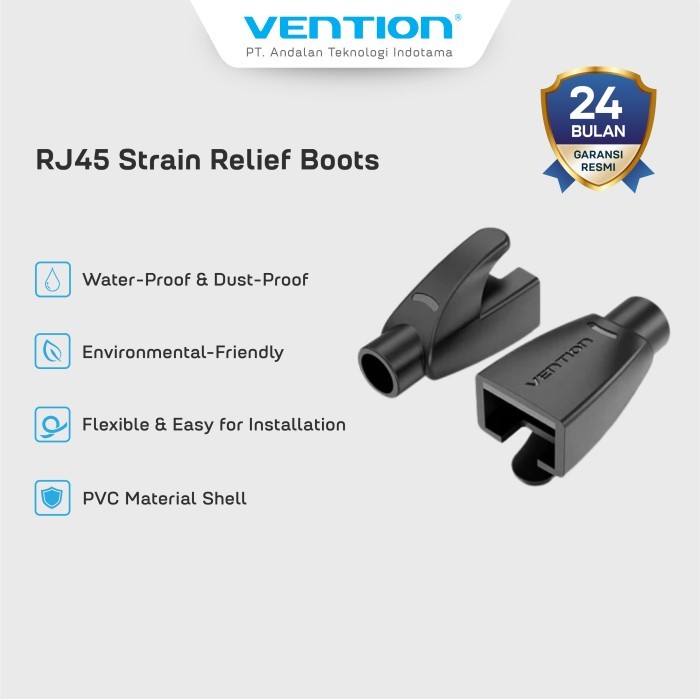 Jual Vention Plug Boot Connector RJ45 Strain Relief Boots - IOD - BLACK ...