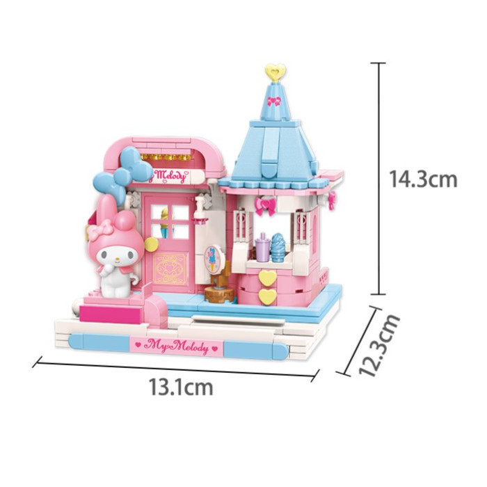 Jual Keeppley Hello Kitty Sweet Ice Cream House Kids Toy Toys Block ...