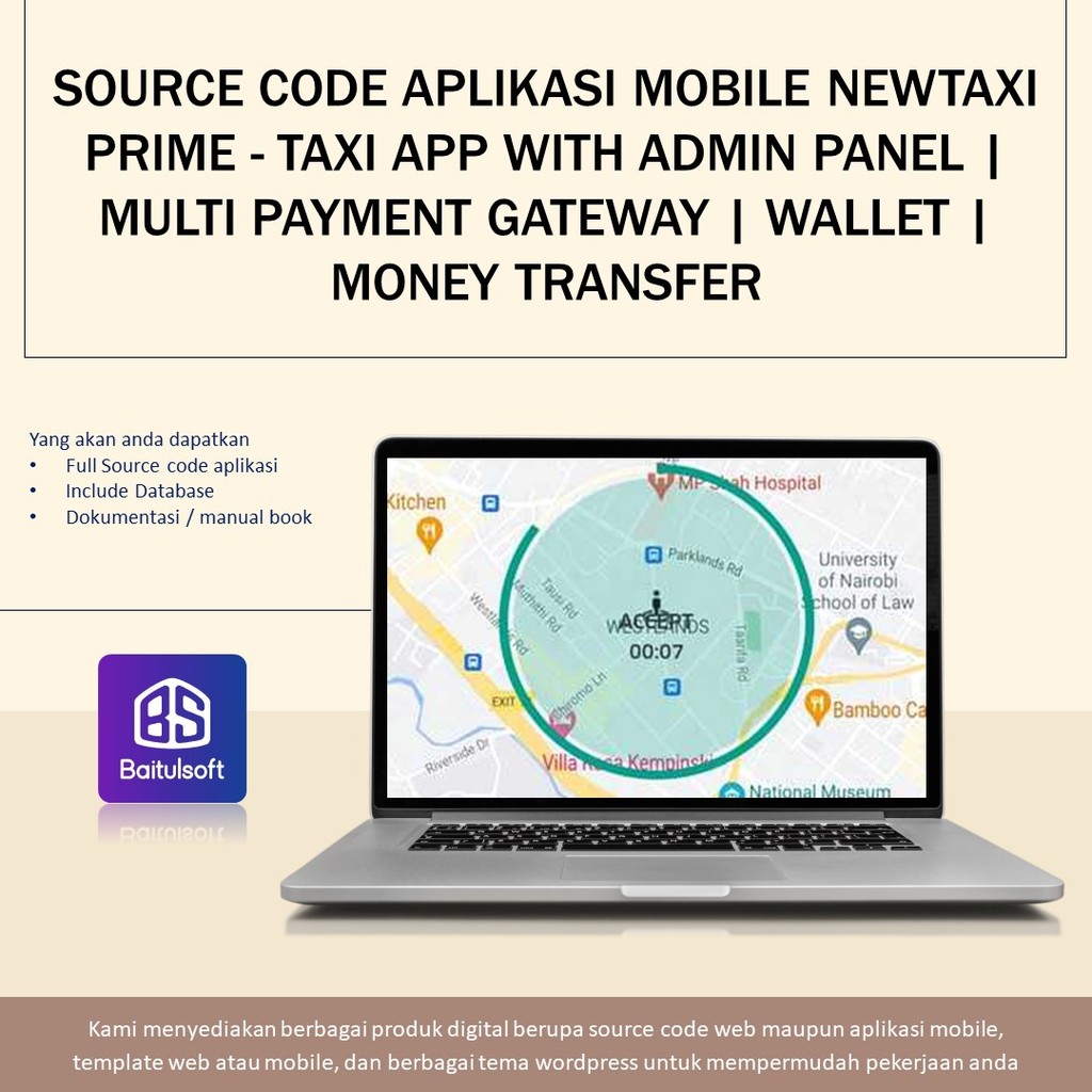 Jual SOURCE CODE APLIKASI MOBILE NEWTAXI PRIME - TAXI APP WITH ADMIN ...