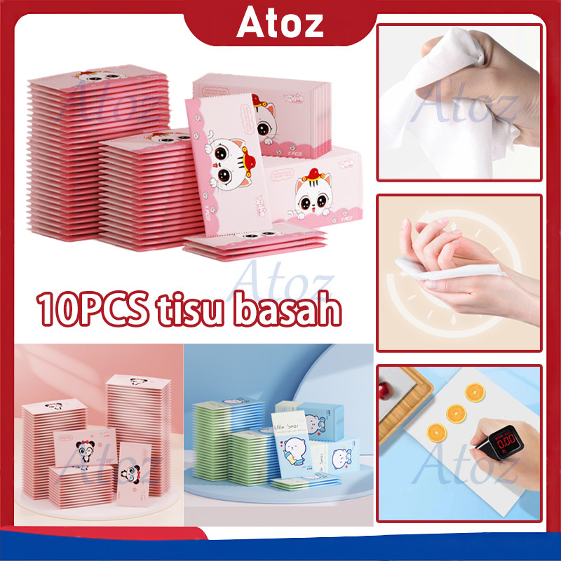 Jual 10PCS tisu basah/ mini wipes/satuan kemasan per 1 lembar | Shopee ...