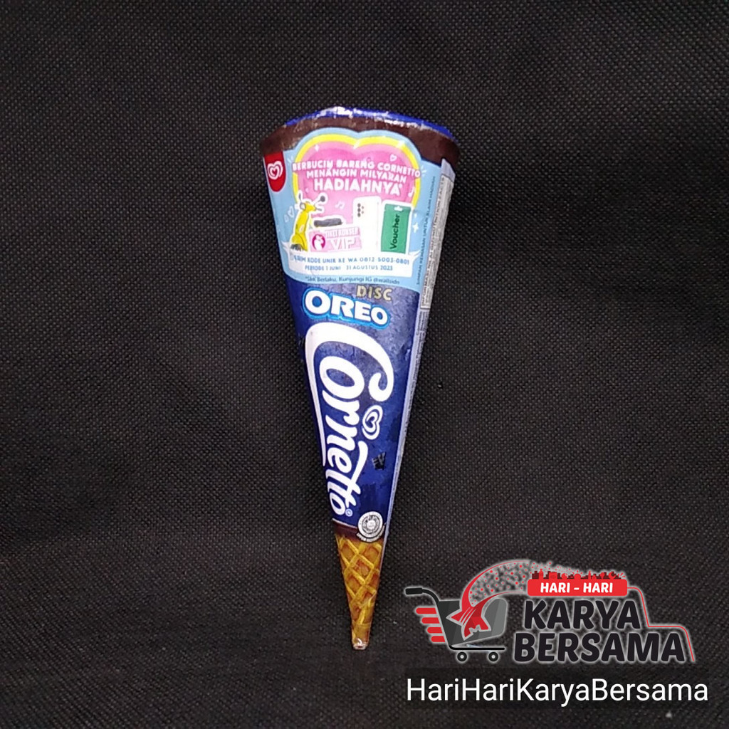 Jual ICE CREAM WALL'S CORNETTO DISC OREO 110ML | Shopee Indonesia