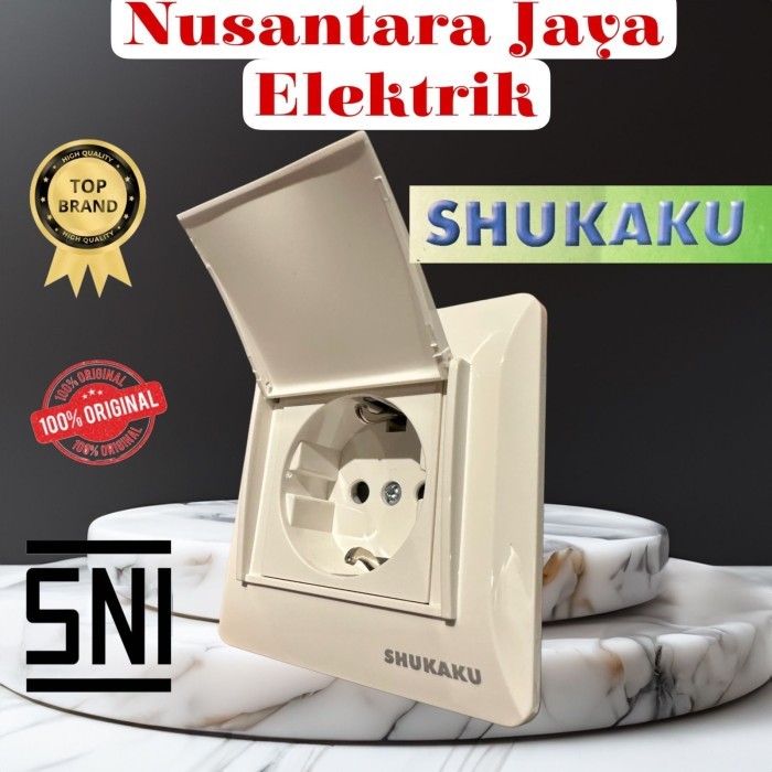 Jual SHUKAKU ORIGINAL Stop kontak tanam dengan cover penutup stop ...
