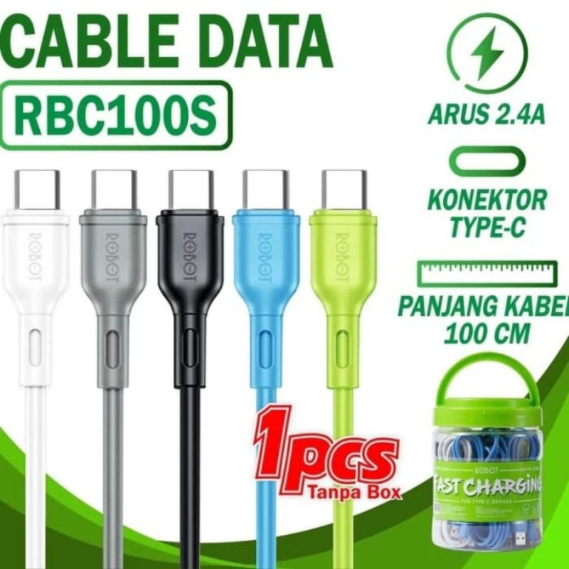 Jual ECERAN Robot Kabel Data RBC100s KABEL DATA USB TEPSI Type C USB 2 ...