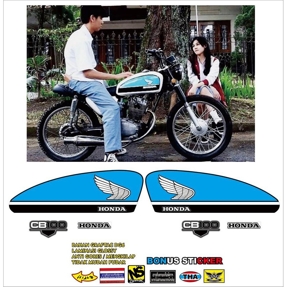 Jual STRIPING CB DILAN JADUL OLD CB100 STICKER CUSTOM | Shopee Indonesia