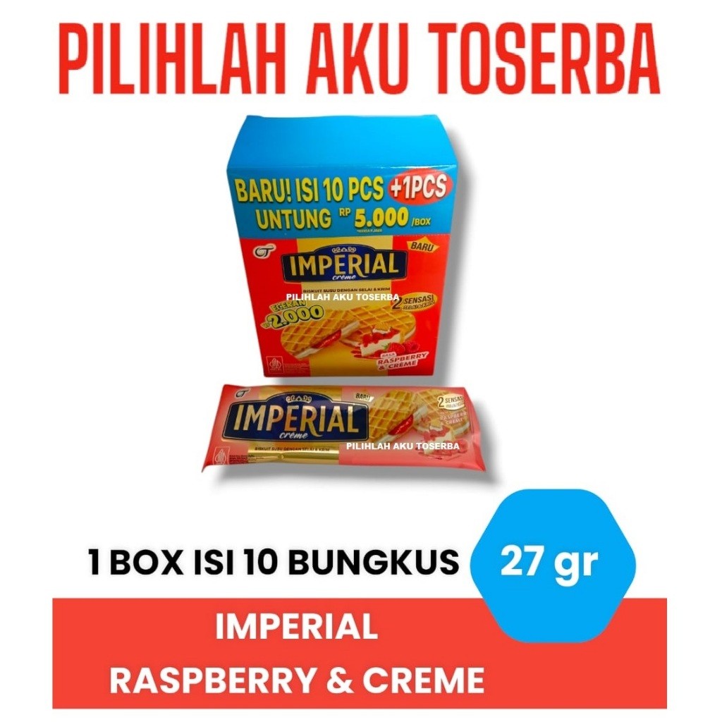 Jual IMPERIAL cream RASPBERRY 27GR - ( HARGA 1 BOX ) | Shopee Indonesia