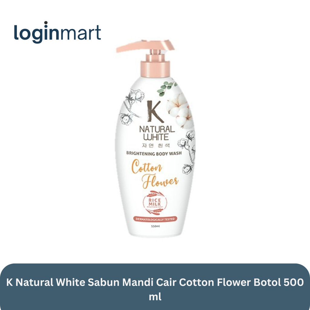 Jual K Natural White Sabun Mandi Cair Cotton Flower Botol 500 ml ...
