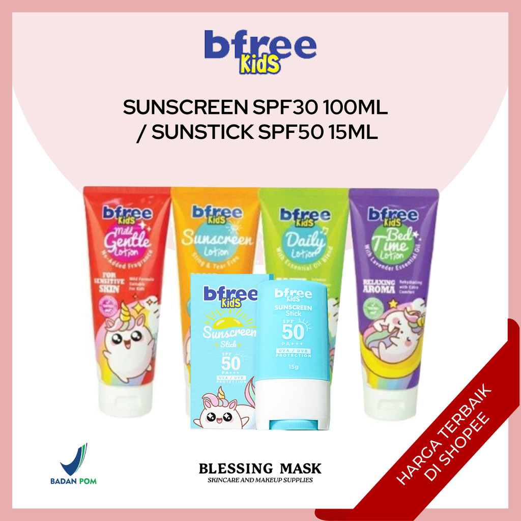 Jual BFREE Kids Lotion & Sunscreen 100ml Series SPF30 | Sun Stick 15ml ...