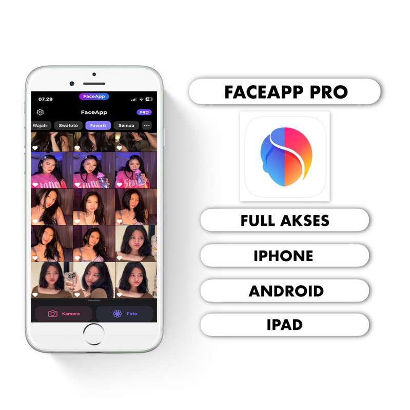 Jual ORIGINAL APLIKASI FACEAPP PRO ( BERUPA ACC LOGIN ) IOS ANDROID | Shopee Indonesia
