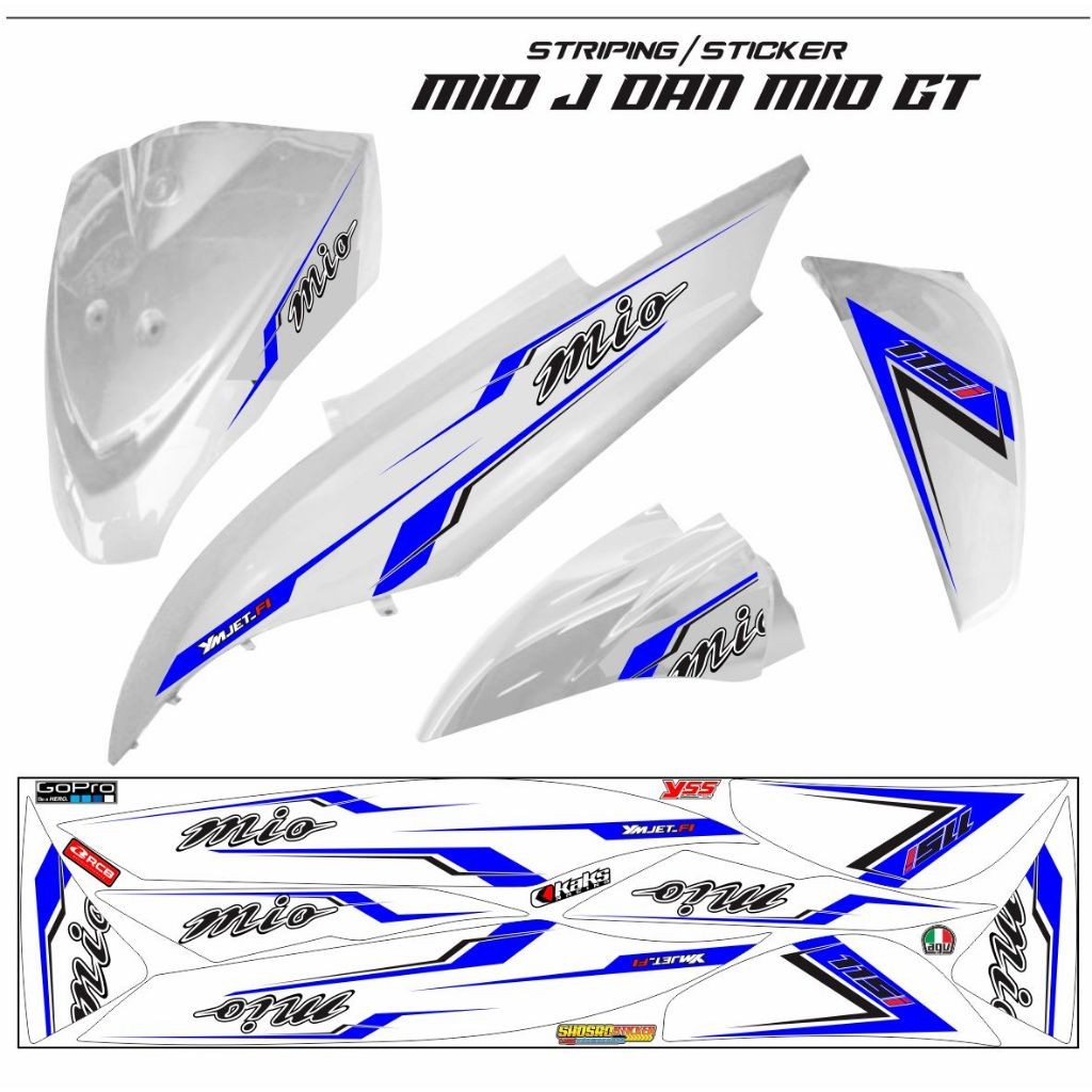 Jual STIKER MOTOR / STRIPNG MOTOR MIO ALL J MIO GT POLET BARU / STIKER ...