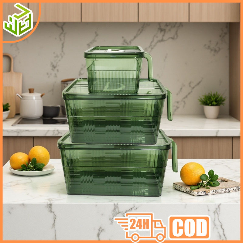 Jual Rak Makanan Kulkas Kotak Penyimpanan Kontainer Akrilik Transparant ...