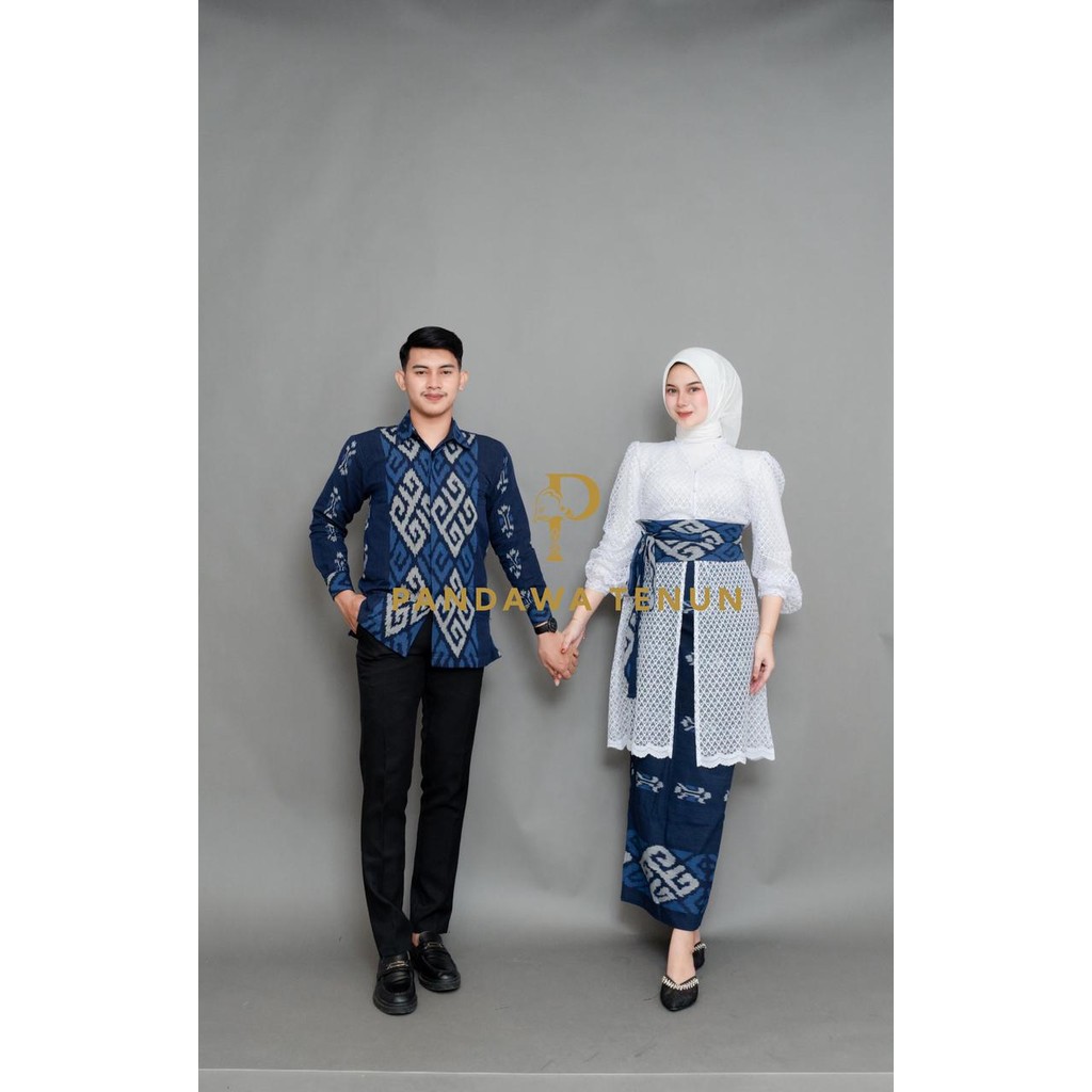 Jual Pandawa Bajun tenun ( Larissa Tenun Couple BLUE ) | Shopee Indonesia