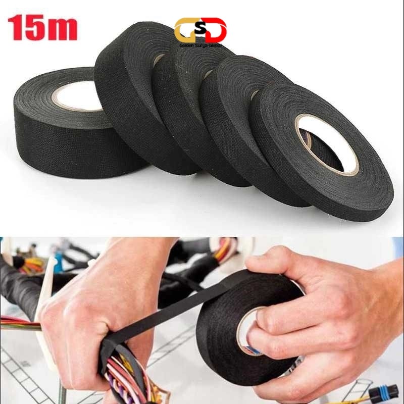 Jual GSG Lakban Kabel Kain Hitam Adhesive Tahan Panas untuk Bungkus ...