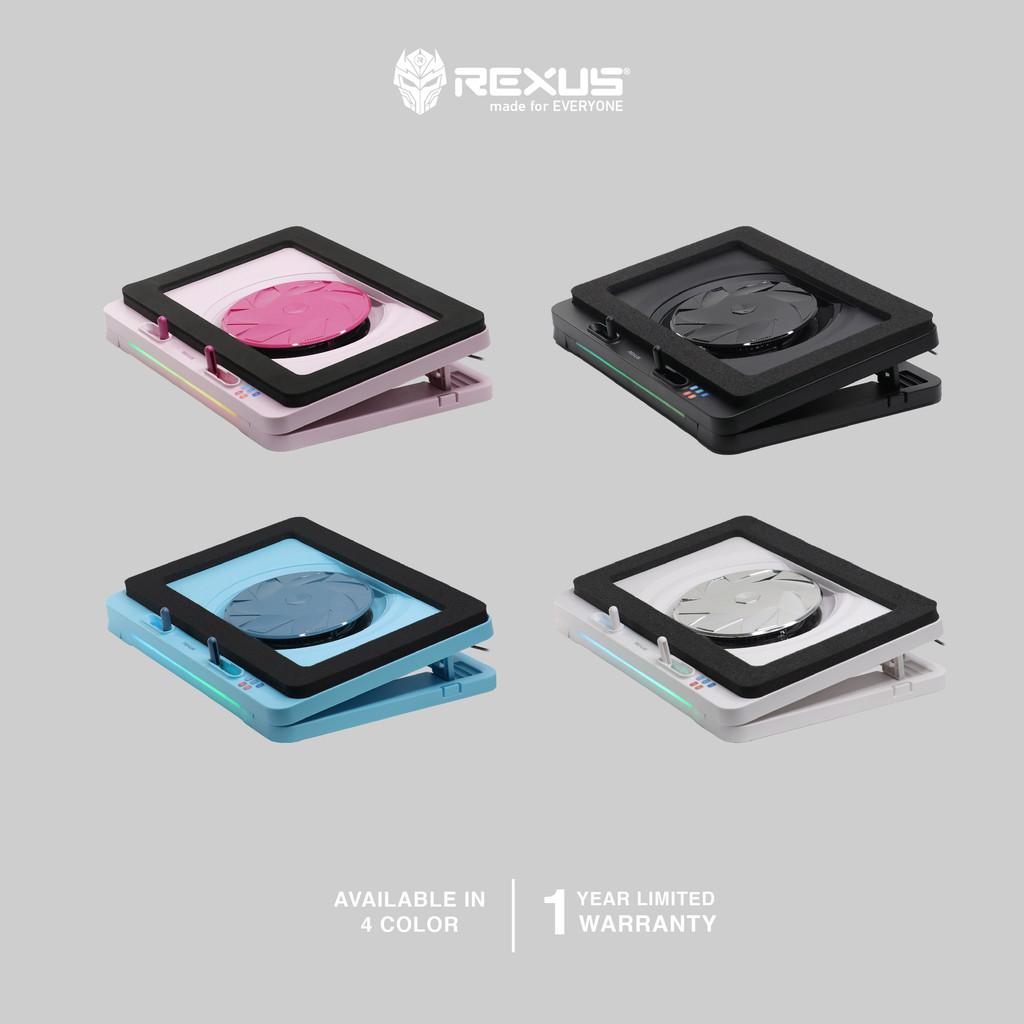 Jual Rexus B400 Frost Cooling Pad Breeze RGB - Pendingin Laptop 2400RPM ...