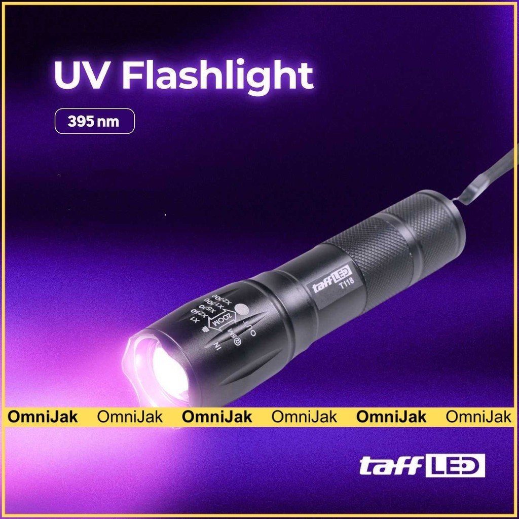 Jual TaffLED Senter LED Cree T6 1000 Lumens with 395nm UV Light - T118 ...