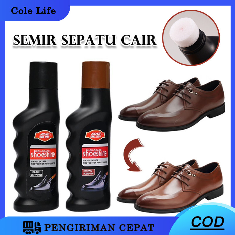 Jual Semir Sepatu Cair Hitam /cokelat/ Protect Instant Polish ...